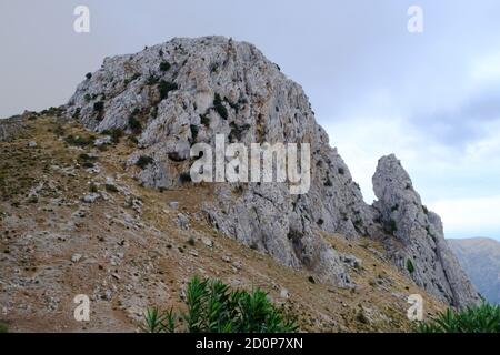 Mountain views at the top of Zafarraya Pass, El Boquete de Zafarraya ...