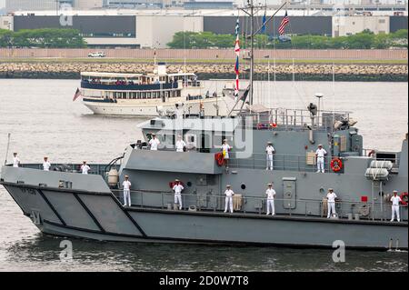 A US Navy Yard Patrol Craft on the Severn River in Annapolis, Maryland ...