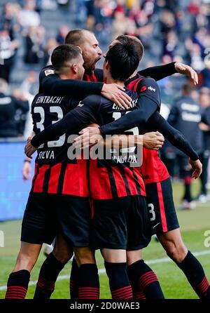 0:3 Goal, celebration, from left: Atakan Karazor, Jeff Chabot, Ramon ...