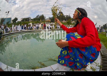 Irreecha celebration, the annual thanksgiving festival, of the Oromo ...