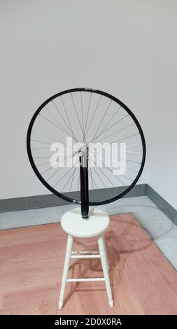Bicycle Wheel, by French artist Marcel Duchamp, 1951 Stock Photo - Alamy