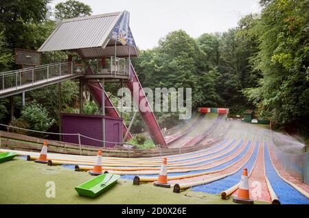 Water Slides at Woodlands Family Theme Park, Totnes, Devon, England ...