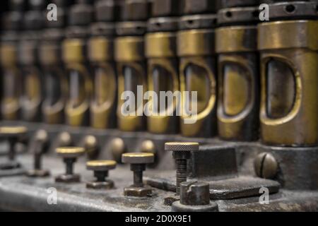 oiling pump array on a historic steam engine Stock Photo - Alamy