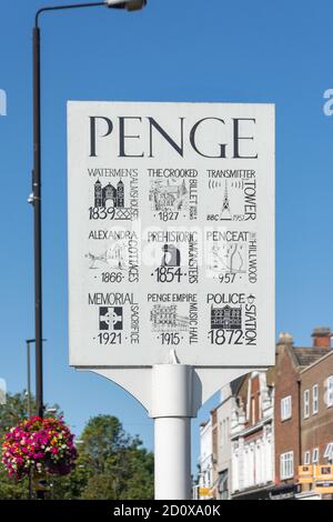 Penge High Street sign, Penge, London Borough of Bromley, Greater ...