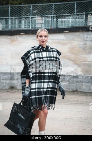 Leonie Hanne street style outfit before Fendi Fashion Show at Milan ...