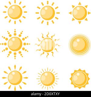 Sun set color collection Stock Vector Image & Art - Alamy