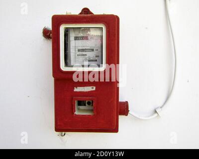 Electricity meter, old style electric meter, electricity meter with ...