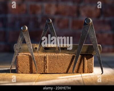 Set of three engineers odd leg callipers antique cobblers hammer on ...