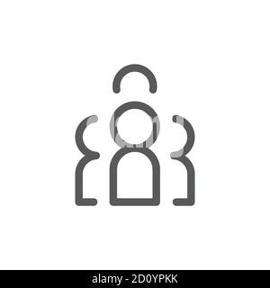 Group of four people vectoricon symbol isolated on white background ...
