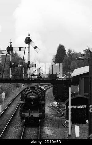 "43106" arriving at Kidderminster with a short goods train conveying ...