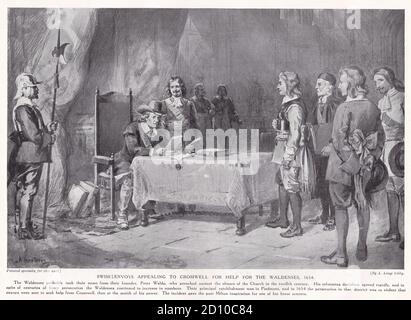 Swiss envoys appealing to Oliver Cromwell for help for the Waldenses ...