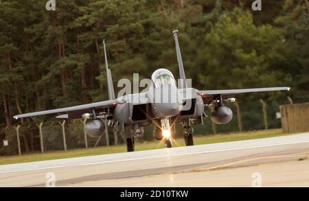 Boss Jet of 48th FW (48th Fighter Wing CO) prepares for take off Stock ...