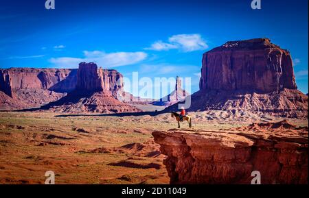 John Wayne Point in Monument Valley, at the border of Utah and Arizona ...