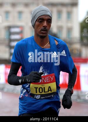 Ethiopia's Tamirat Tola during the elite men's press conference held at the TCS London Marathon ...
