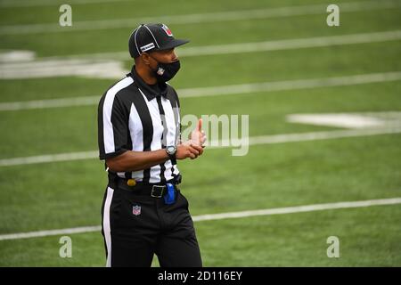 October 4, 2020: END RACISM is seen in the end zone during NFL football ...