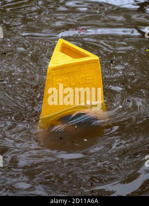 Aylesbury, UK. 4th October 2020. Storm Alex flooding in Aylesbury ...