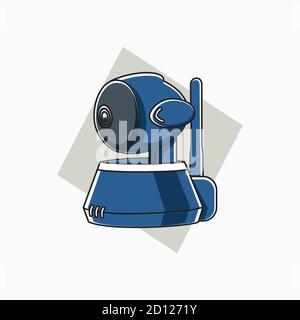 vector illustrations - indoor CCTV (camera surveillance) pink color for ...