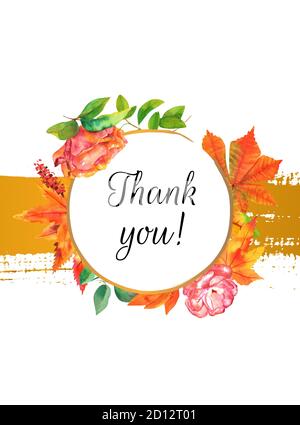 Frame flowers for text. Watercolor plants template for greeting card ...