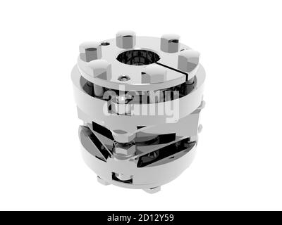 mechanical connecting rod of a stainless steel engine Stock Photo - Alamy