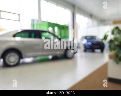 Interior of empty car dealership Stock Photo - Alamy