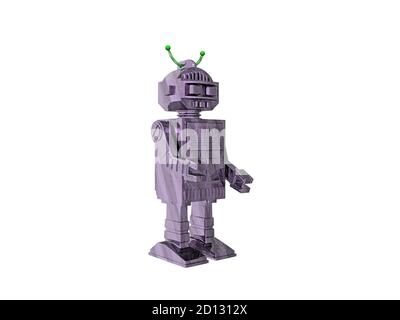 shiny silver humanoid robot Stock Photo - Alamy