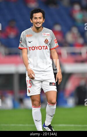Naoki Maeda of Nagoya Grampus during the J.League J1 scoccer match between Shonan Bellmare 0-1 ...