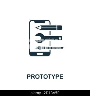 Prototype icon from mobile app development collection. Simple line ...