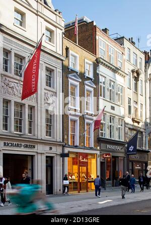 High-end London retail - Bond street. London cityscape, streets and ...