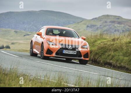 Lexus RCF, Orange - Wales, UK, 2015 Stock Photo - Alamy