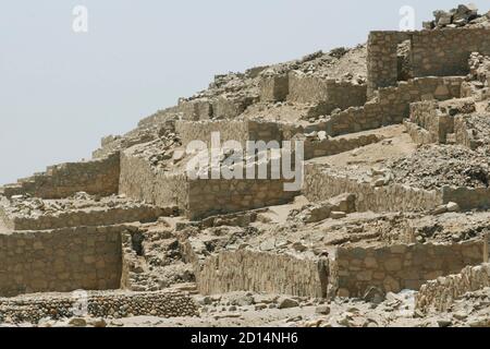 archaeological site of the Caral civilization in Peru in the Supe ...
