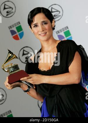 Mexican Singer Julieta Venegas poses for photos during a press ...