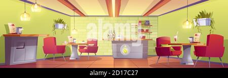 coffee shop cartoon Stock Vector Image & Art - Alamy