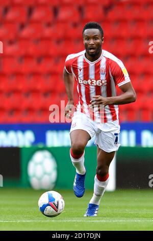John Obi Mikel 13 Of Stoke City Runs Forward With The Ball Stock