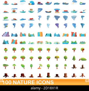 Palm tree flood icon. Cartoon of palm tree flood vector icon for web ...