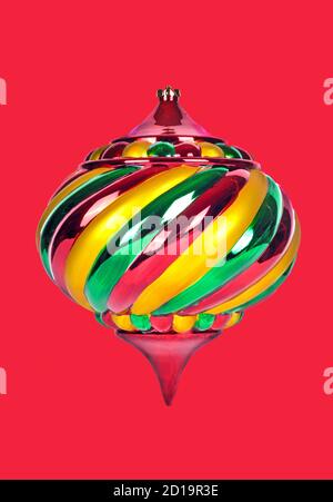 Beautiful colorful christmas decoration in snow Stock Photo - Alamy