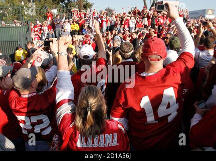 University of Alabama football fans. Fans are wearing Tide detergent ...