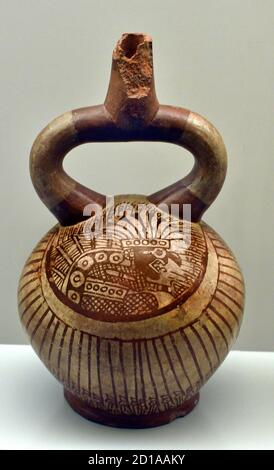 Mythological scenes Moche or Mochica 100 AD - 700 AD. ceramics They ...