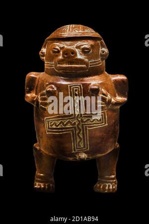 Period VI Nicoya 1000 - 1200 AD Costa Rica hermaphroditic deity ...