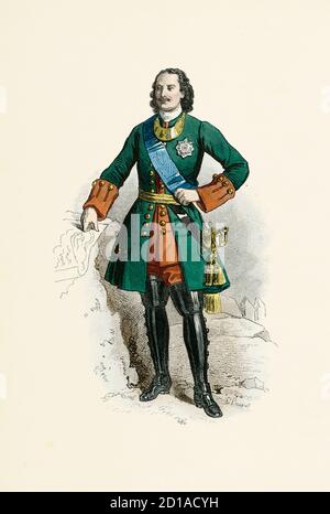 Peter the Great, Pyotr Alexeyevich Romanov, Tsar of Russia working as a ...