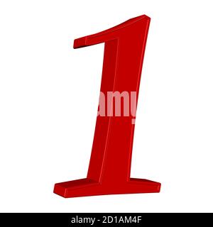 Red digit zero against white background Stock Photo - Alamy