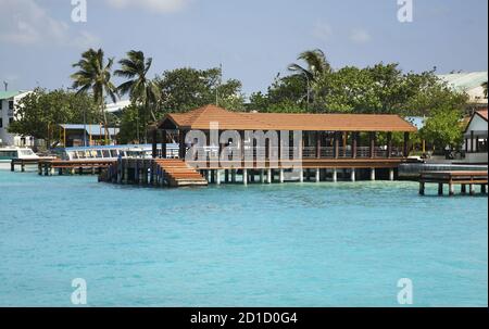 Ibrahim Nasir Airport terminal, Male, Maldives, airside Stock Photo - Alamy