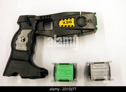 Police taser x26 stun gun, Abergavenny, Wales, UK Stock Photo - Alamy
