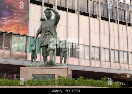 Momotaro statue in front of Okayama station, Japan Stock Photo - Alamy
