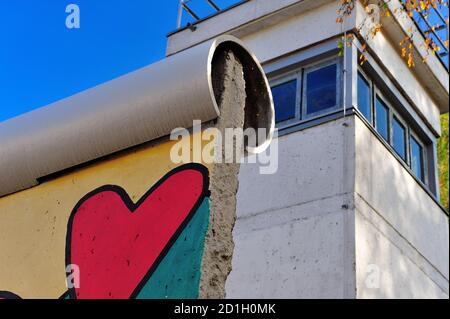 berlin, Forner DDR guard tower still in orginal position for monitoring ...