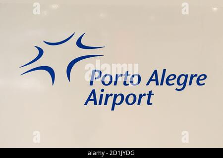 Porto Alegre Airport logo. Fraport Brazil title. Privatization of ...