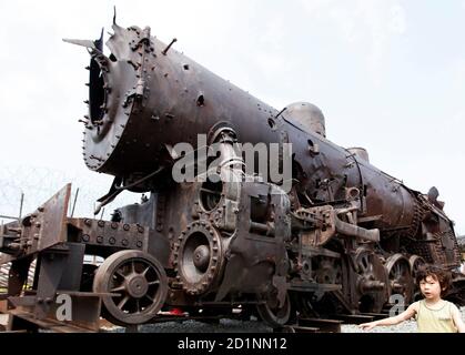 Iron Horse Train Memorial steam locomotive No 1518 train built by Lima ...