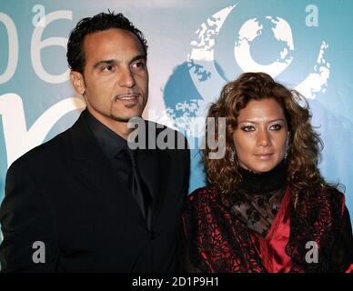Moroccan tennis player Karim Alami and trainer Ribeyre Francois, 1990s ...