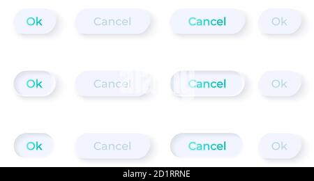 Confirmation buttons UI elements kit Stock Vector Image & Art - Alamy