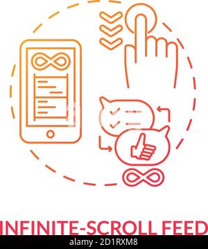 Infinite-scroll feed concept icon Stock Vector Image & Art - Alamy