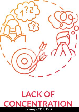 Concentration loss concept icon Stock Vector Image & Art - Alamy